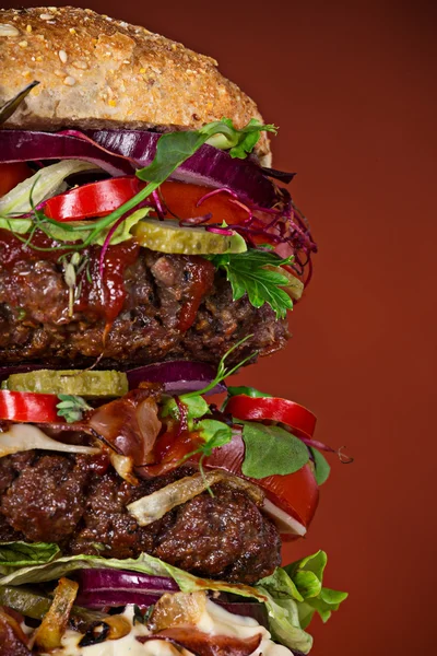 Big burger Stock Photos, Royalty Free Big burger Images | Depositphotos