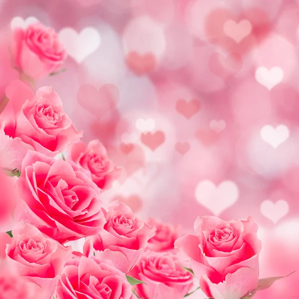 Pink roses background — Stock Photo © Kesu01 #62828513
