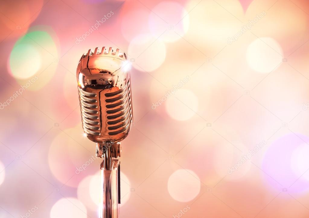 Retro microphone — Stock Photo © Kesu01 #70215917