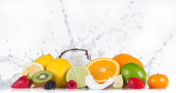 Fresh fruits with water splash — Stock Photo © Kesu01 #22239633