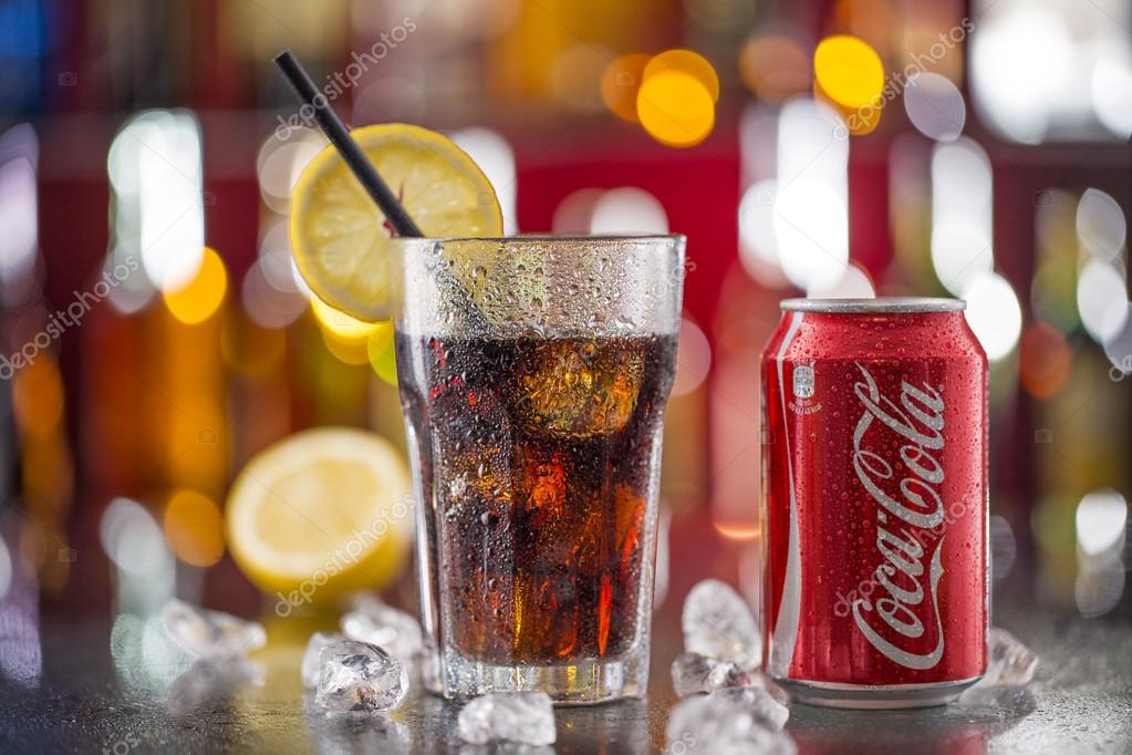 Can of Coca-Cola on bar desk. – Stock Editorial Photo © Kesu01 #72474719
