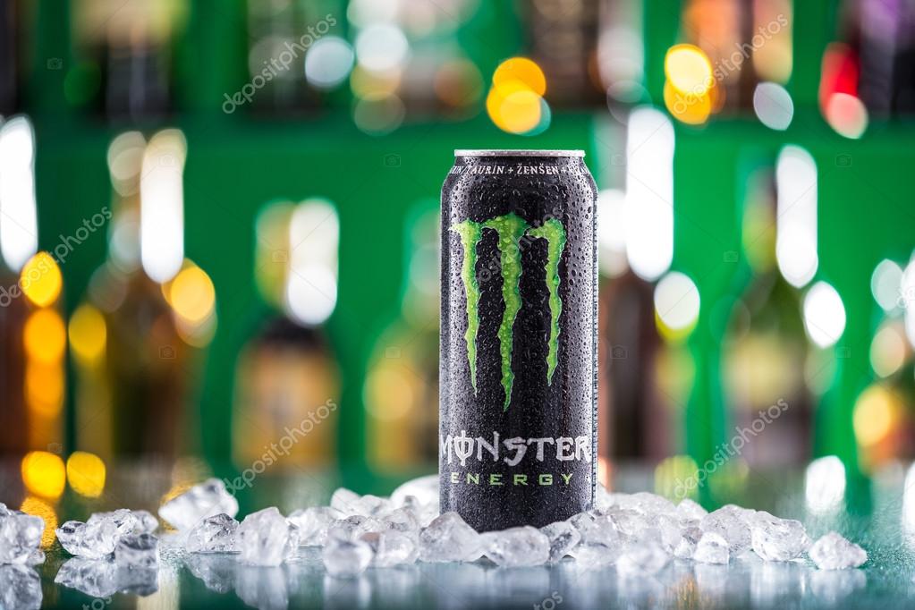 Can of Monster Lemonade Tea Energy Drink. – Stock Editorial Photo ...