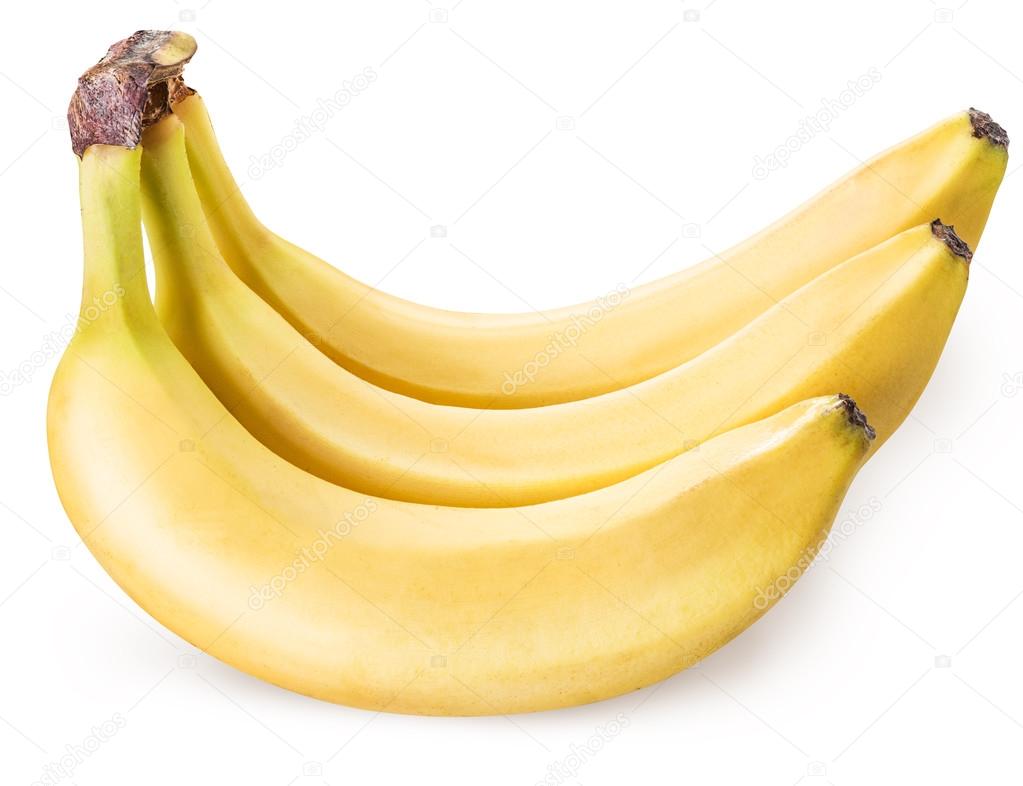 Beyaz bir arka plan üzerinde izole muz. Kırpma yolu. — Stok Foto ...