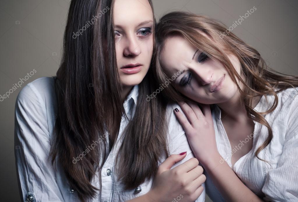 Crying young girl isolated — Stock Photo © margo_black #54371521