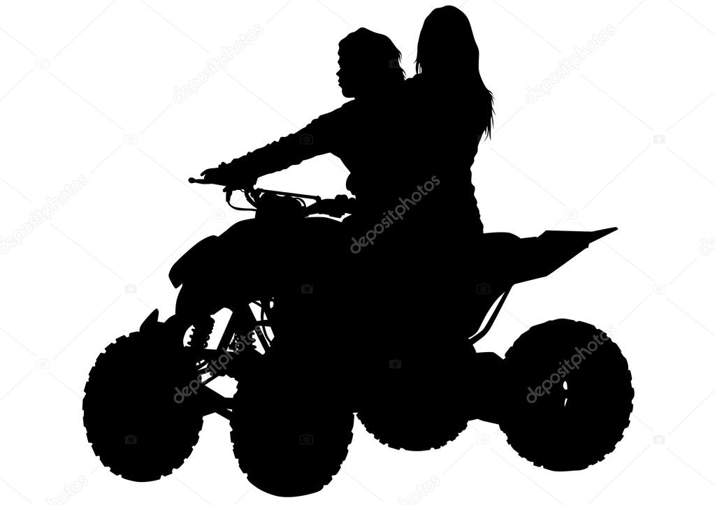 Woman on quad Stock Vector Image by ©grynold #112164352