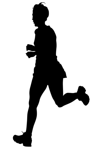 Athletes Sporty Uniform Running Marathon White Background Stock Vector ...