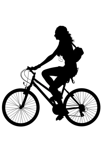 Cyclist beauty girl Stock Vector Image by ©grynold #121948556