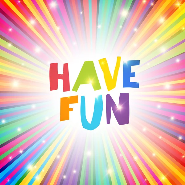 Happy birthday card on colorful rays background. Vector, EPS10 Stock ...