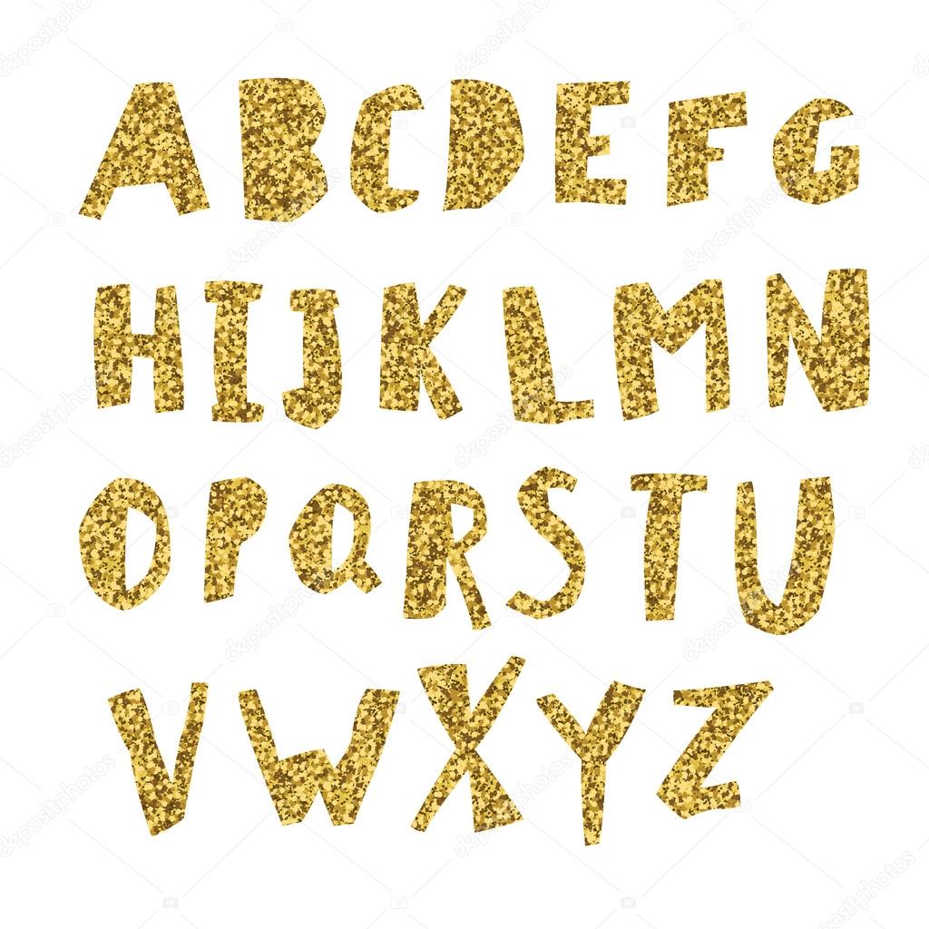 Cut letters from golden foil. Stock Vector by ©pashabo 105253856