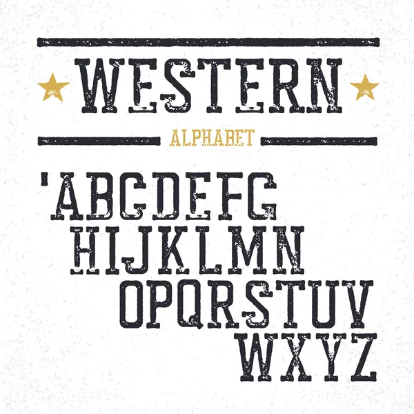 Vintage grunge western alphabet, vector set — Stock Vector © pashabo ...
