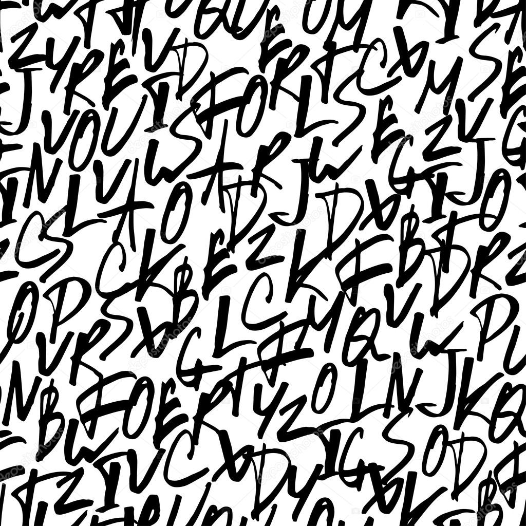 Handwritten letters pattern Stock Vector by ©pashabo 88678714