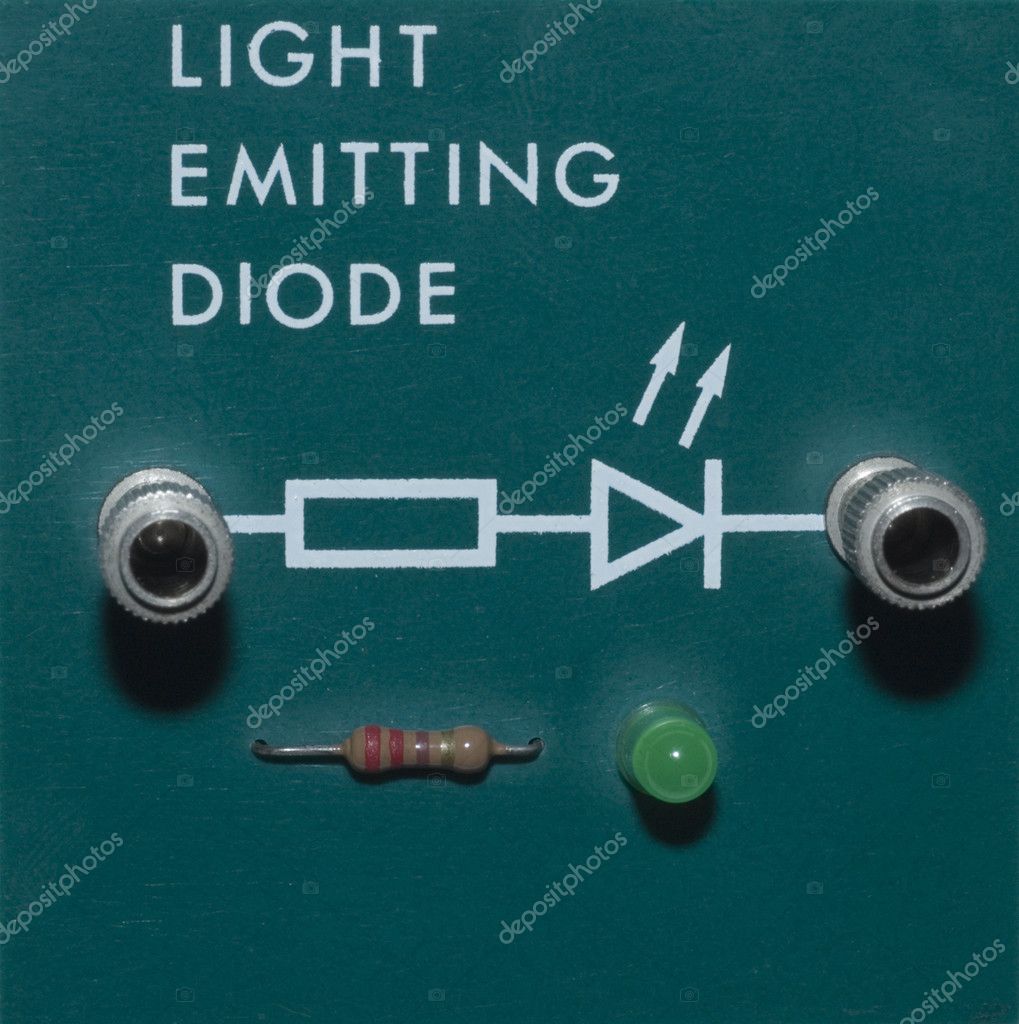 Green LED on Block — Stock Photo © aweinspiring #105032512