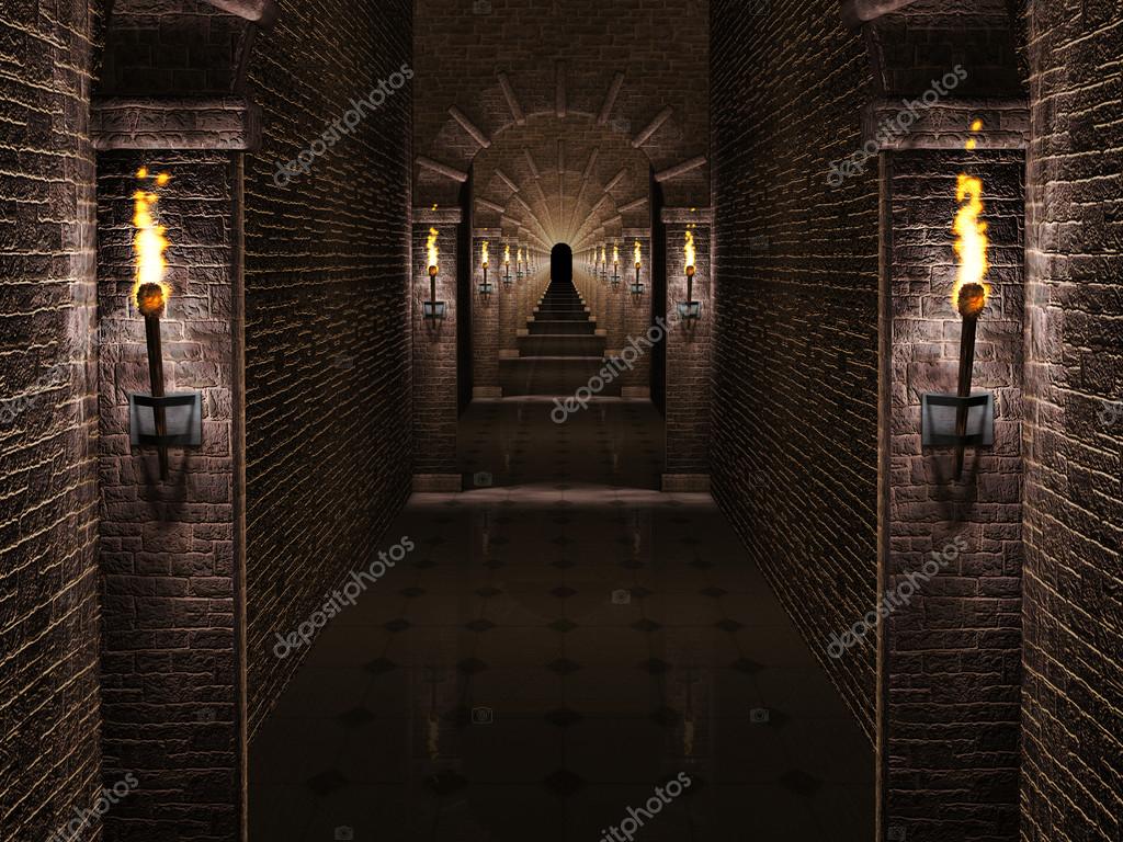 Medieval castle corridor — Stock Photo © Petersim #85965880