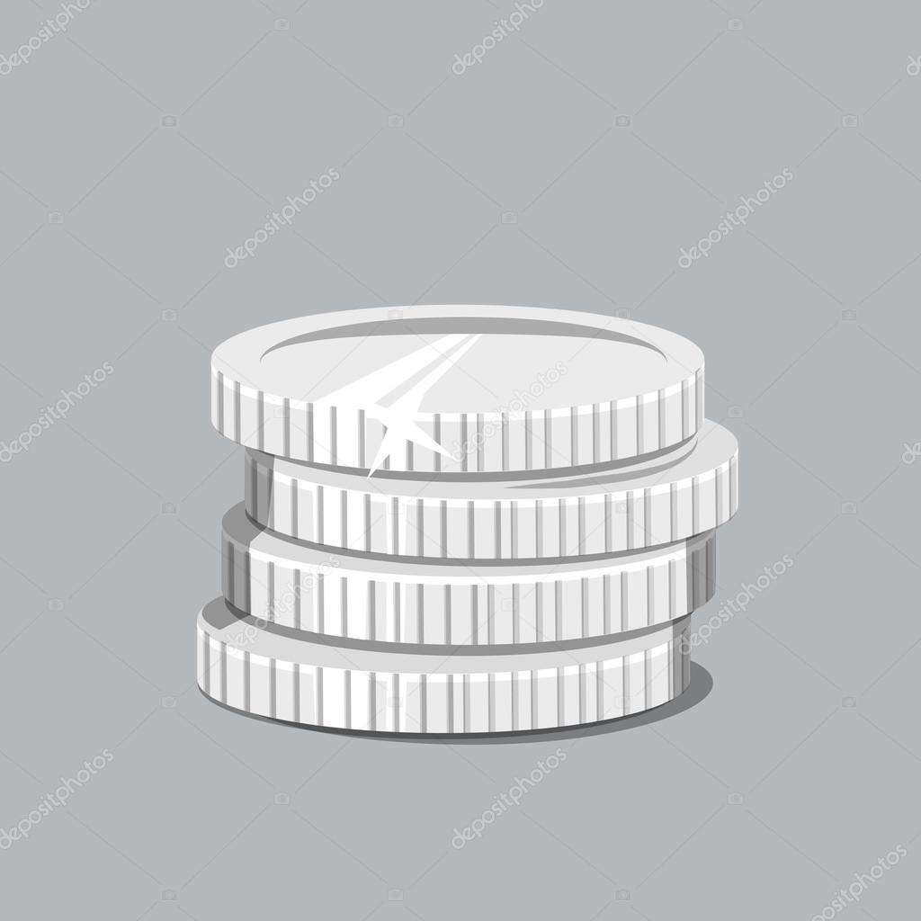 Stack of silver coins Stock Vector Image by ©veralub #69144049