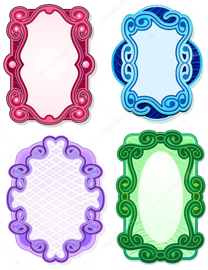 Funky retro border designs Stock Vector by ©Therealdarla 115676772