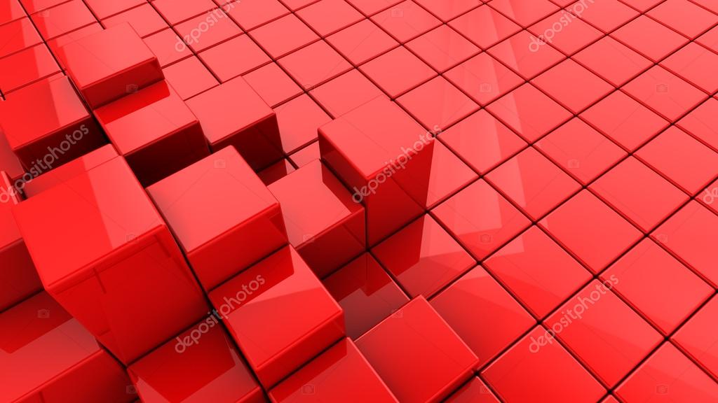 Abstract red cubes Stock Photo by ©mmaxer 113628058