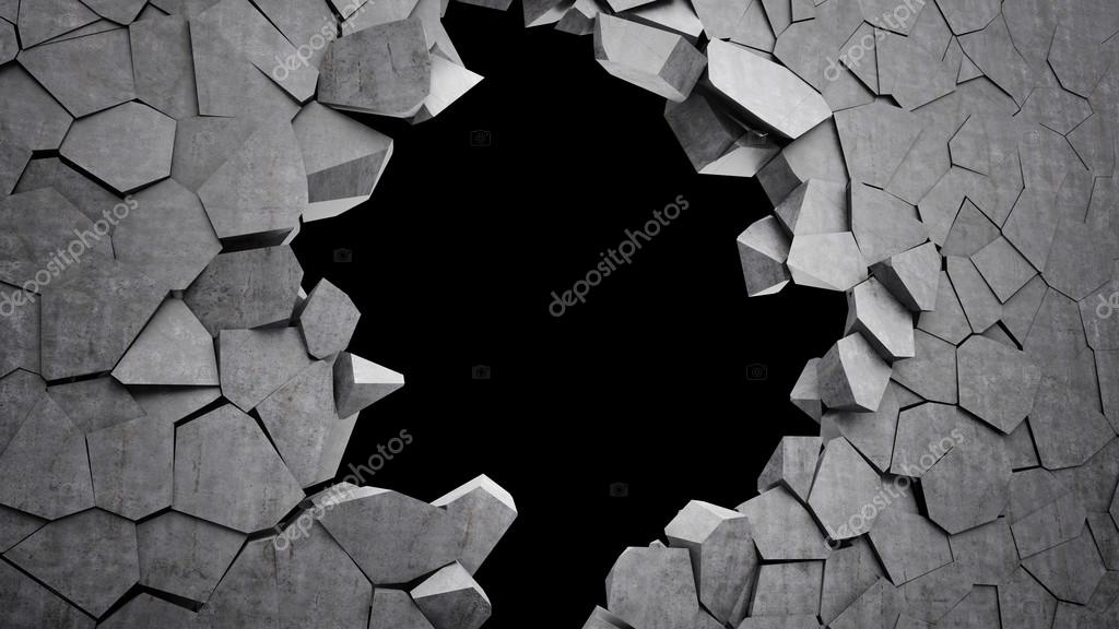 Concrete wall crash Stock Photo by ©mmaxer 120963996