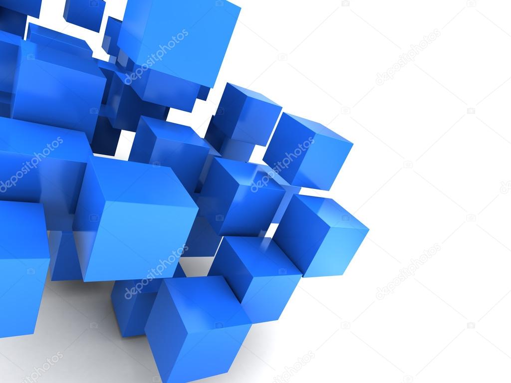 Blue cubes background Stock Photo by ©mmaxer 71488705