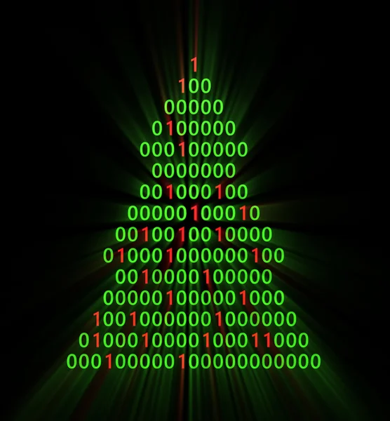 Binary code christmas tree — Stock Photo © mmaxer #87234132