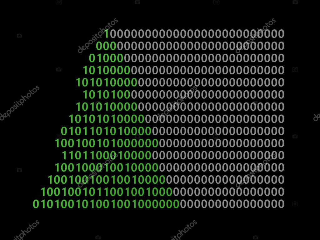 Binary code christmas tree — Stock Photo © mmaxer #87234132