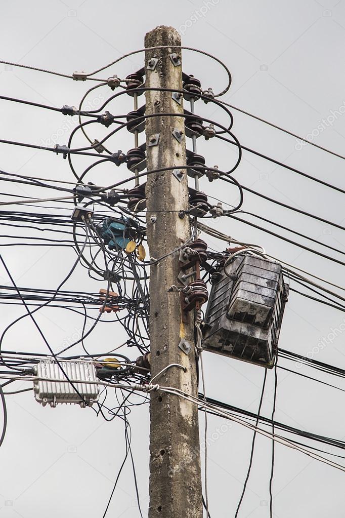 Messy electrical cables Stock Photo by ©boggy22 108899940