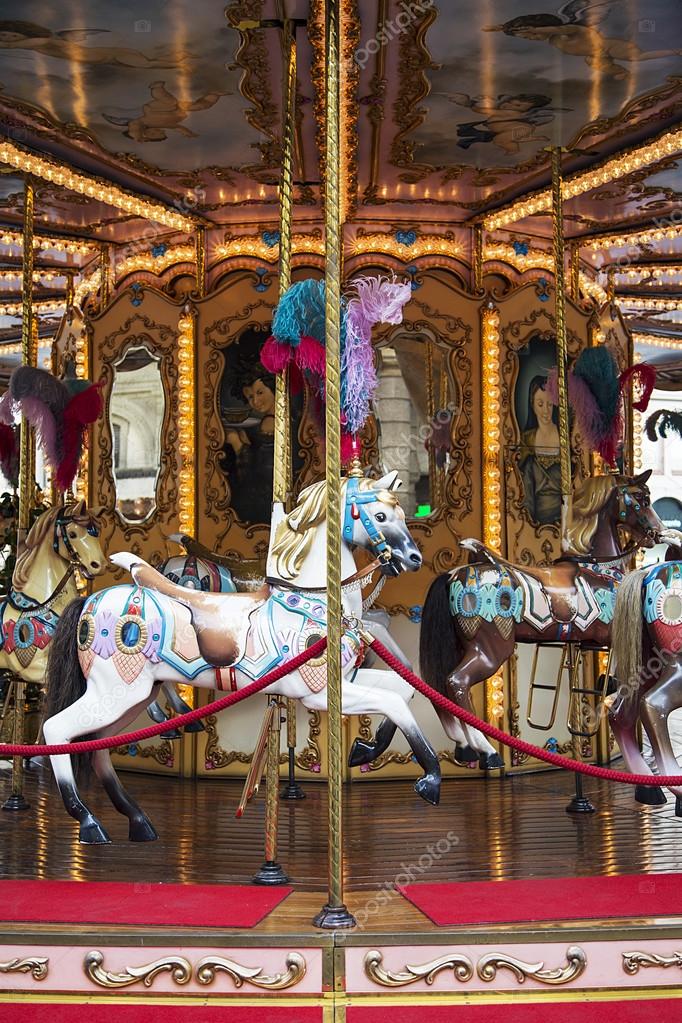 Vintage shining carousel — Stock Photo © boggy22 #118257010 Vintage shining carousel — Stock Photo © boggy22 #118257010