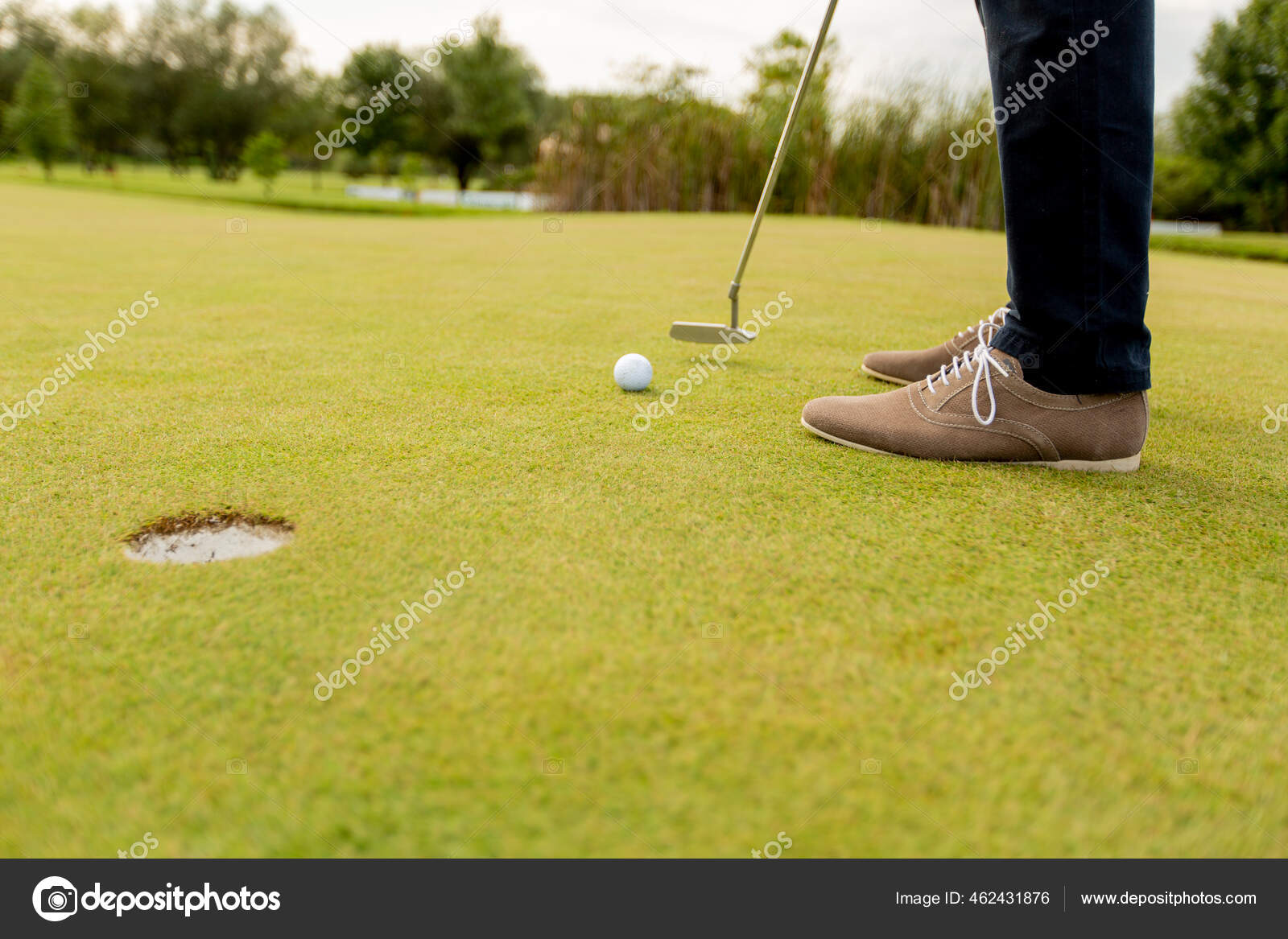 Closeup Young Man Legs Playing Golf — Stock Photo © boggy22 #462431876