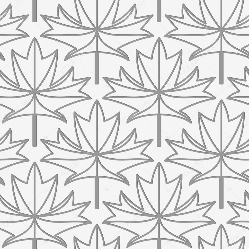 Perforated maple leaves with veins Stock Vector by ©Zebra-Finch 112016872