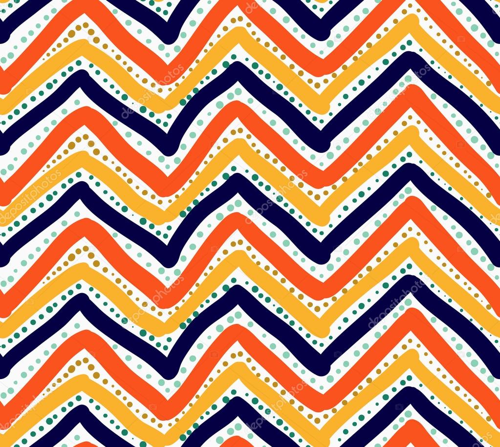 Painted orange red and blue chevron with dots — Stock Vector © Zebra ...