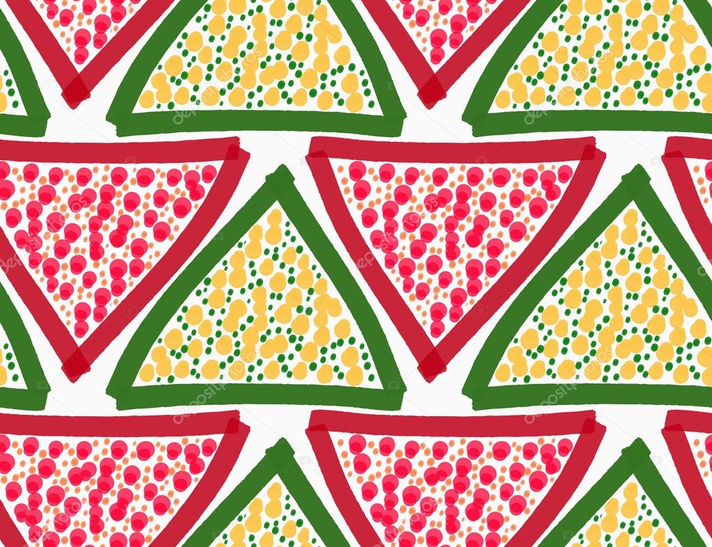 Painted red and green triangles with dots Stock Vector Image by ©Zebra ...