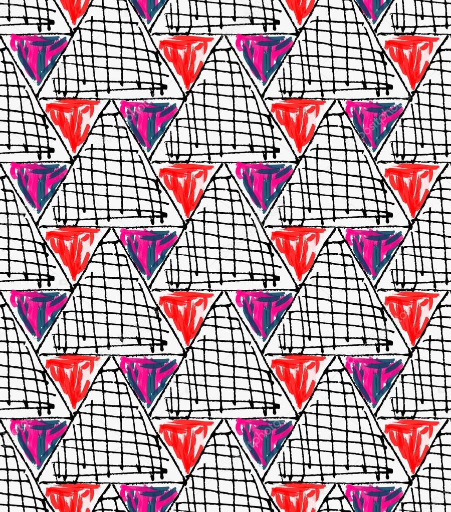 Artistic color brushed hatched triangles Stock Vector Image by ©Zebra-Finch #112502574