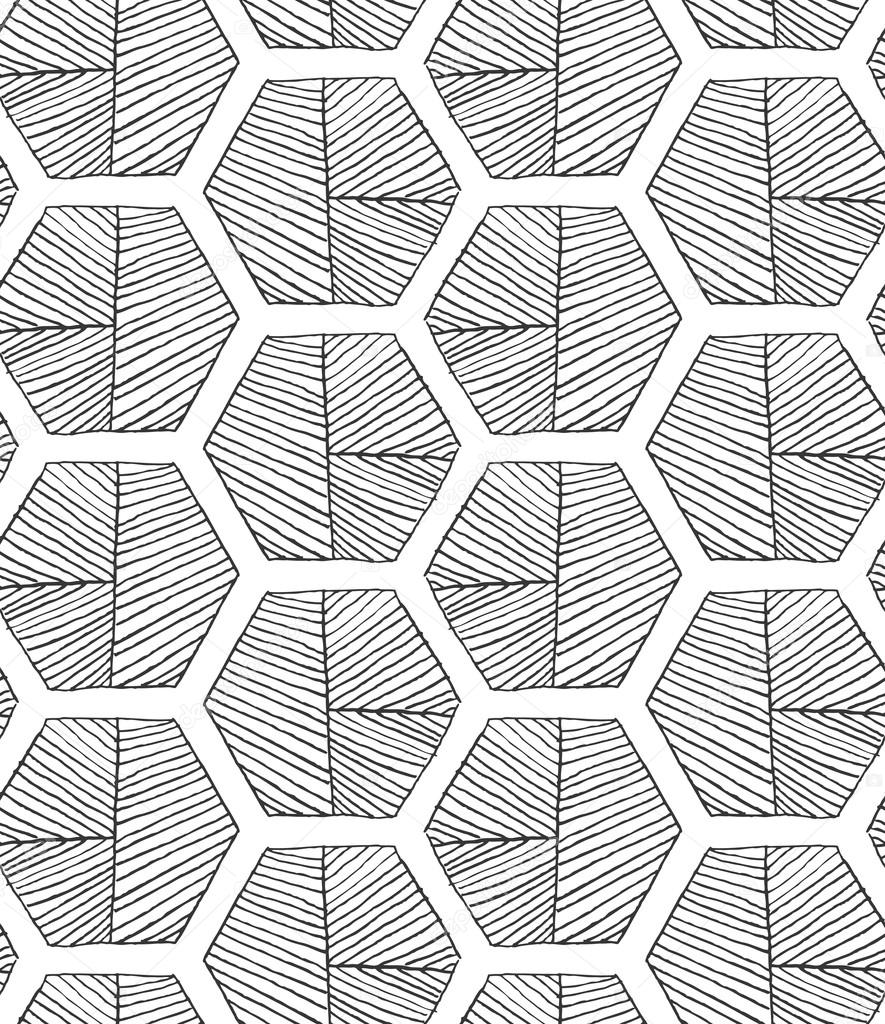 Hatched hexagons with seam Stock Vector Image by ©Zebra-Finch #112647848