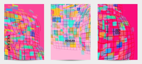 Square Pixel Mosaic Distorted Shape Transparent Overlapping Squatters ...