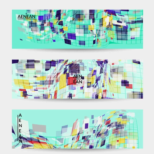 Square Pixel Multicolored Mosaic White Transparent Overlapping ...