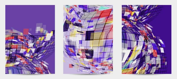 Square Pixel Mosaic Distorted Shape Transparent Overlapping Squatters ...