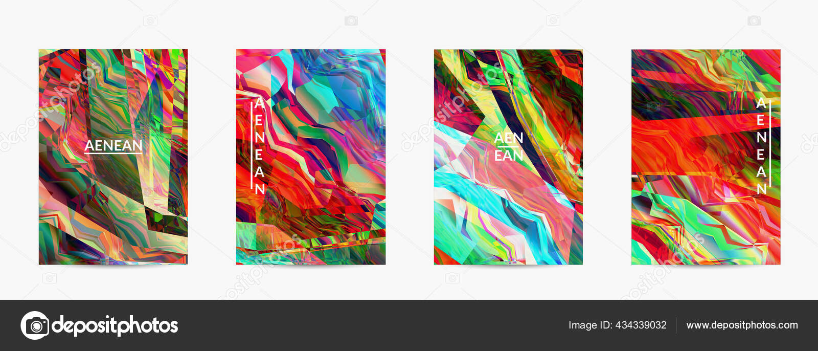 Abstract Vector Flyer Template Diagonal Geometric Vibrant Colored ...