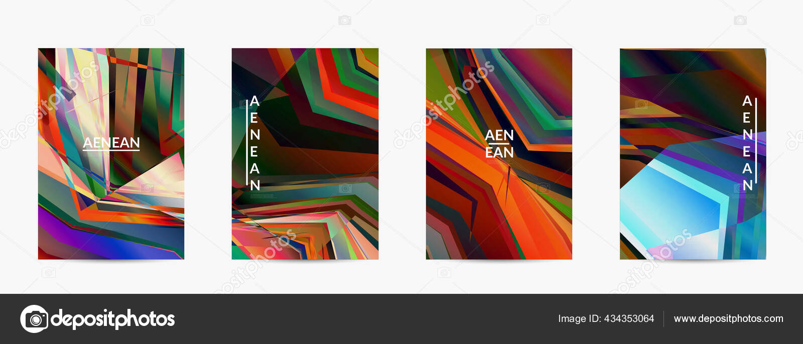 Abstract Vector Flyer Template Diagonal Geometric Vibrant Colored ...