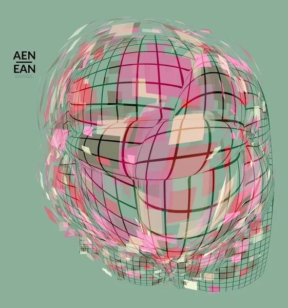 Square Pixel Mosaic Distorted Shape Transparent Overlapping Squatters ...