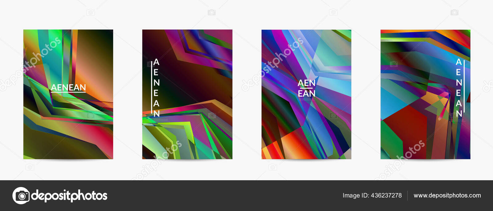 Abstract Vector Flyer Template Diagonal Geometric Vibrant Colored ...