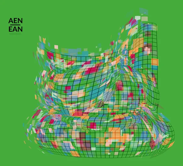 Square Pixel Mosaic Distorted Shape Transparent Overlapping Squatters ...