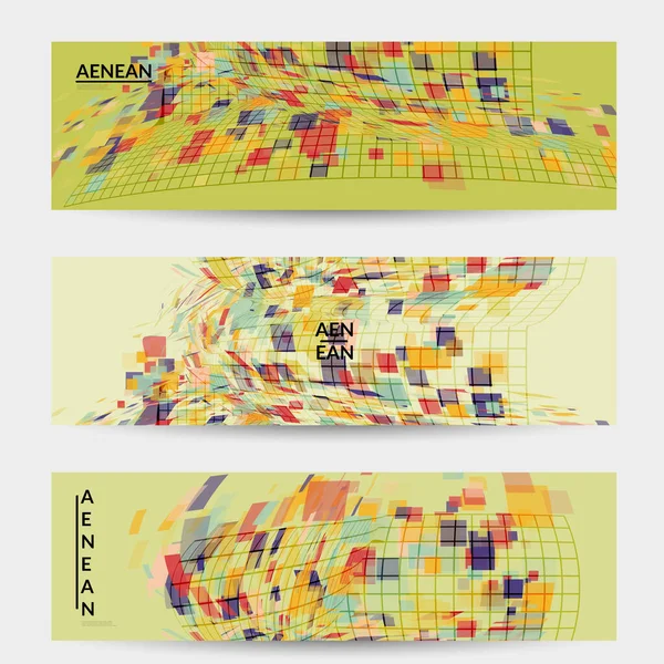 Square Pixel Mosaic Distorted Shape Transparent Overlapping Squatters ...