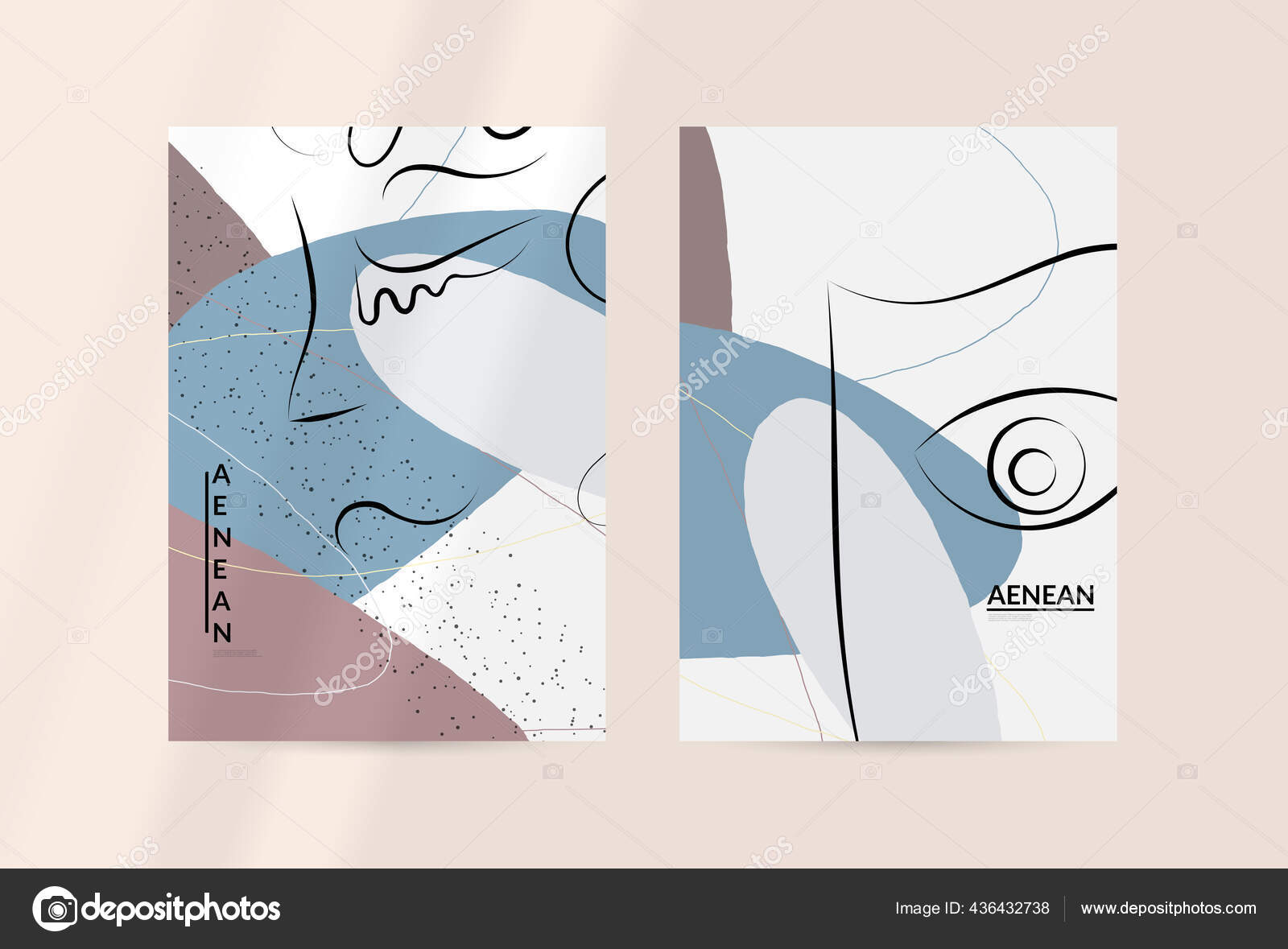 Gambar Tangan Bebas Kontinu Satu Baris Kontemporer Potret Logo Dalam ...