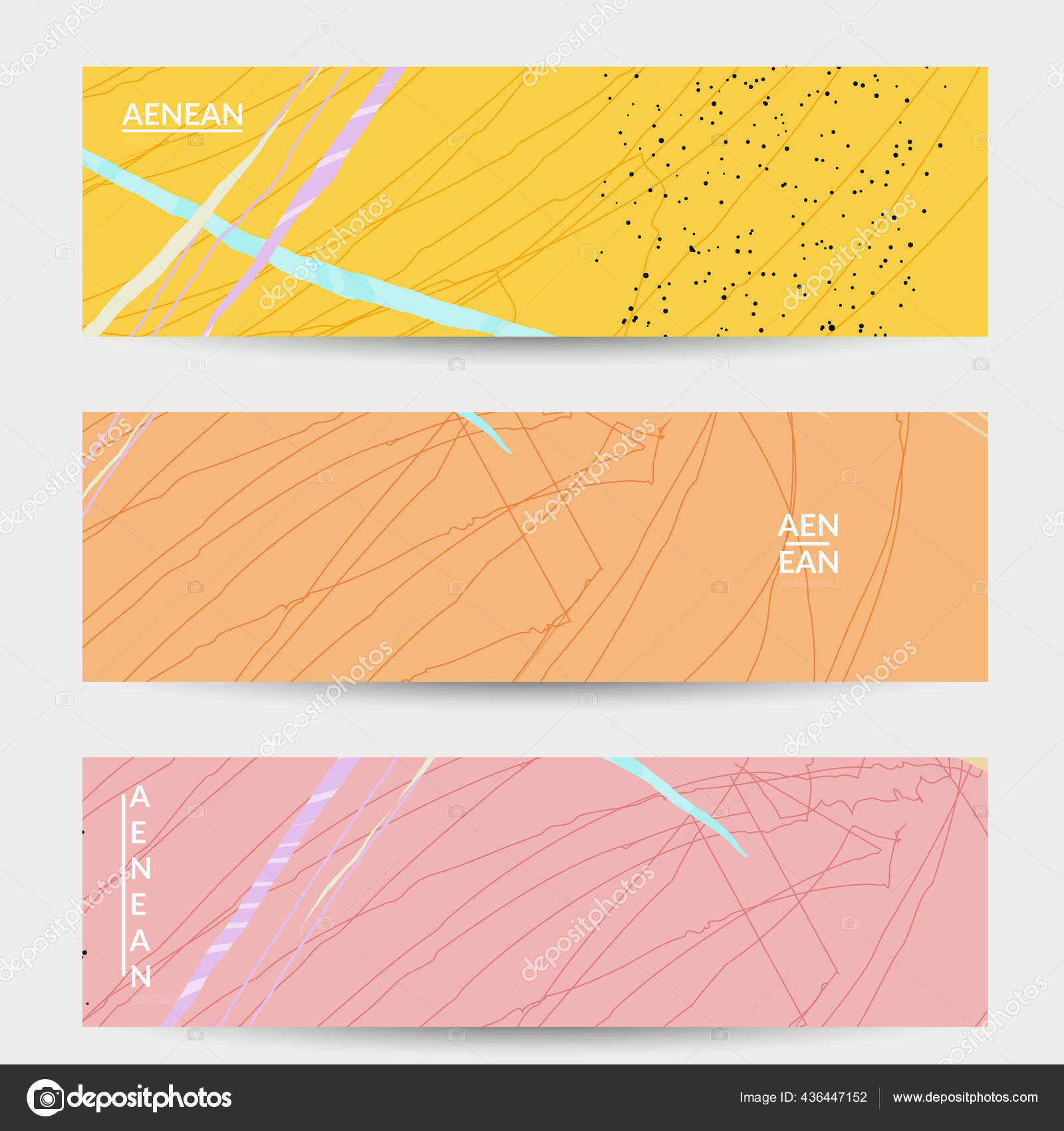 Templat Banner Vektor Dengan Bentuk Beraneka Ragam Atau Baut Tangan ...