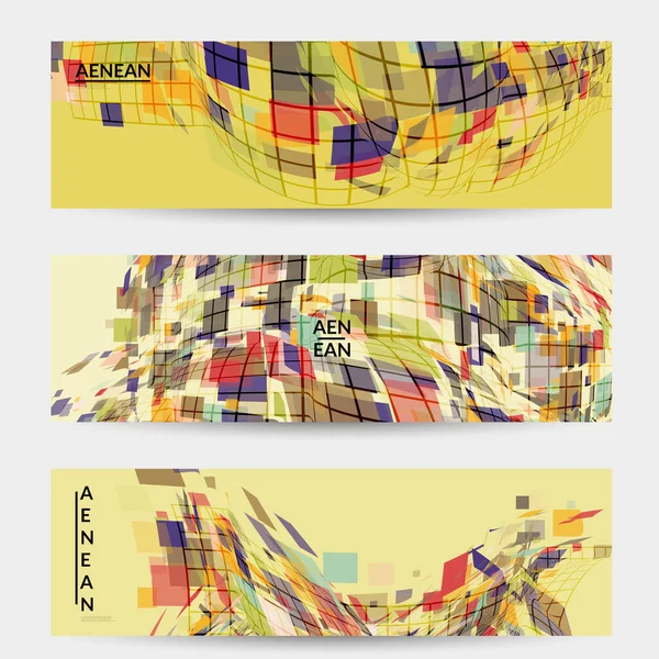 Square Pixel Multicolored Mosaic White Transparent Overlapping ...