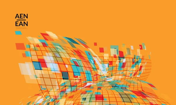 Square Pixel Multicolored Mosaic White Transparent Overlapping ...