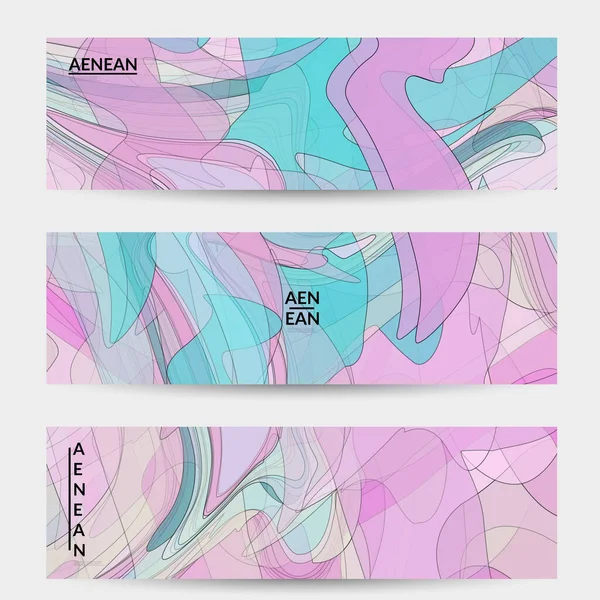 Banner Template Pastel Colored Transparent Overlapping Shapes Creating ...