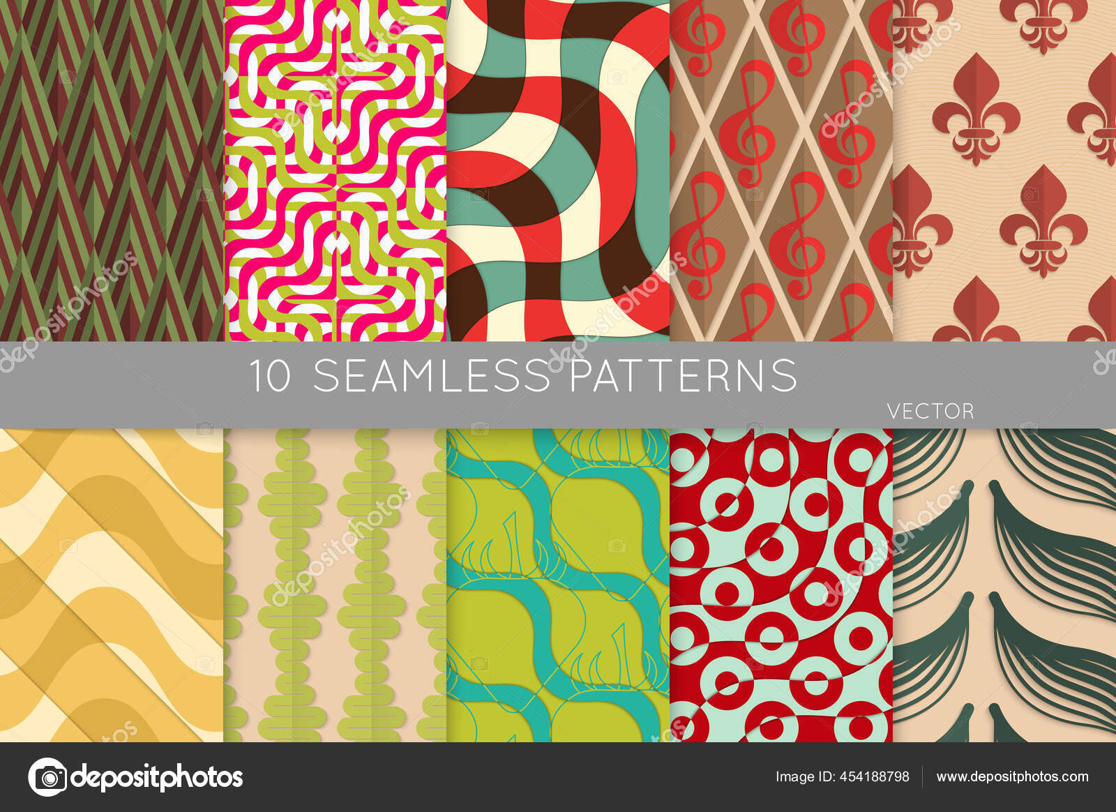 Geometric Tileable Texture Fold Realistic Shadow Collection Seamless ...