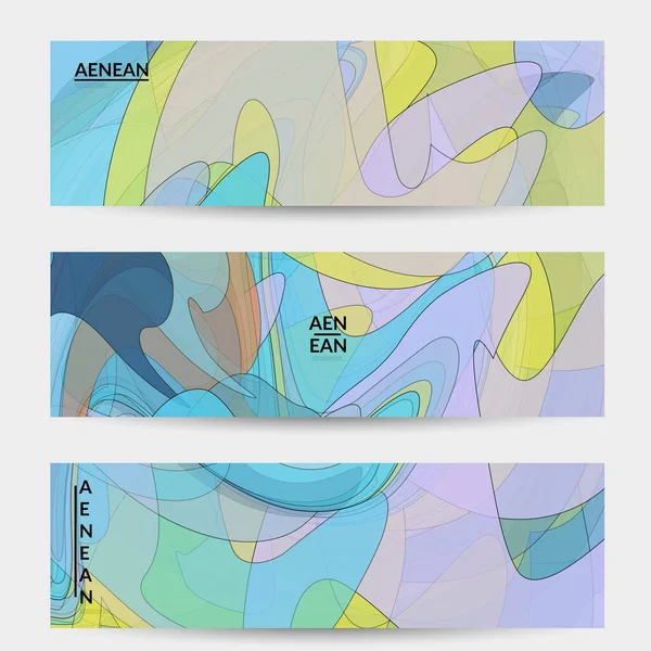 Banner Template Pastel Colored Transparent Overlapping Shapes Creating ...