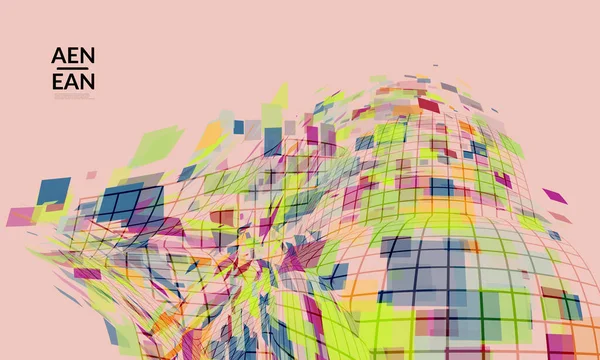 Square Pixel Multicolored Mosaic White Transparent Overlapping ...