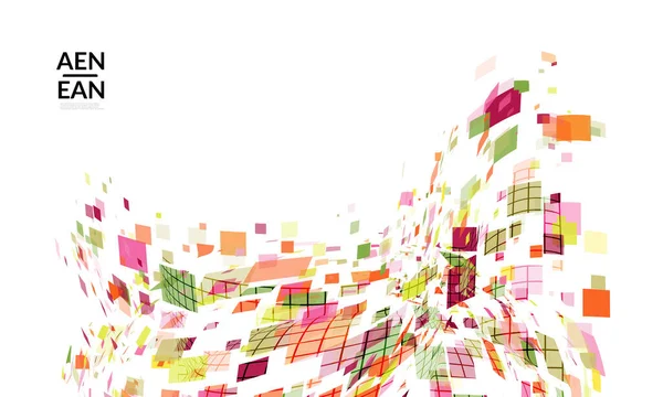 Square Pixel Multicolored Mosaic White Transparent Overlapping ...